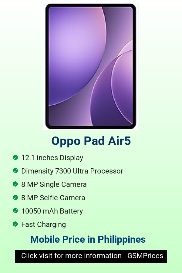 Oppo Pad Air5 Smartphone Price in Philippines & Full Specifications ...